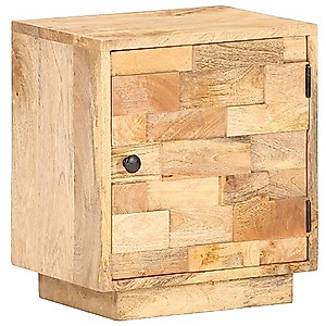 YAFF Bedside Cabinet 15.7"x11.8"x17.7" Solid Mango Wood
