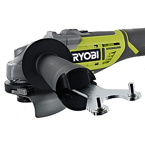 Ryobi P423 18V One+ Brushless 4-1/2" 10,400 RPM Grinder and Metal Cutter w/ Adjustable 3-Position Side Handle and Onboard Spanner Wrench (Battery Not Included, Power Tool Only)