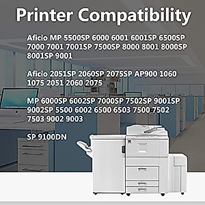 3-Black 885400/841332 Compatible Toner Cartridge Replacement for Ricoh Aficio AP900 1060 1075 2051 2060 2075 MP 6500SP 7000 7001 6503 7500 7503 9002 SP 9100DN Printer Ink Cartridge