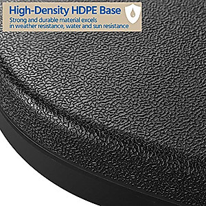 Yaheetech 4-Piece Umbrella Base Outdoor Umbrella Stand Square Shaped Cantilever Offset Filled with Water or Sand for Garden, Backyard and Poolside, Black