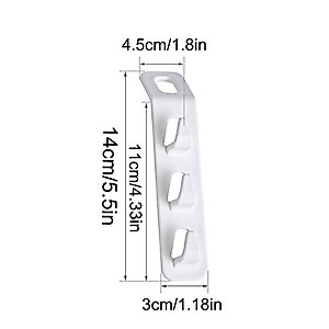 PZRT 4pcs Multi-Function Multi-Layer Cabinet Clothes Connection Folding Storage Clothes Rack Hanger Household Strong Load-Bearing Closet Hook Space Saving Series Cascading Clothes Hanger Hooks, White