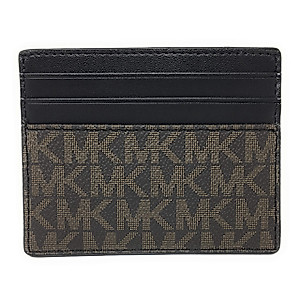 Michael Kors Men's Cooper Tall Card Case Wallet (Brown/Black)
