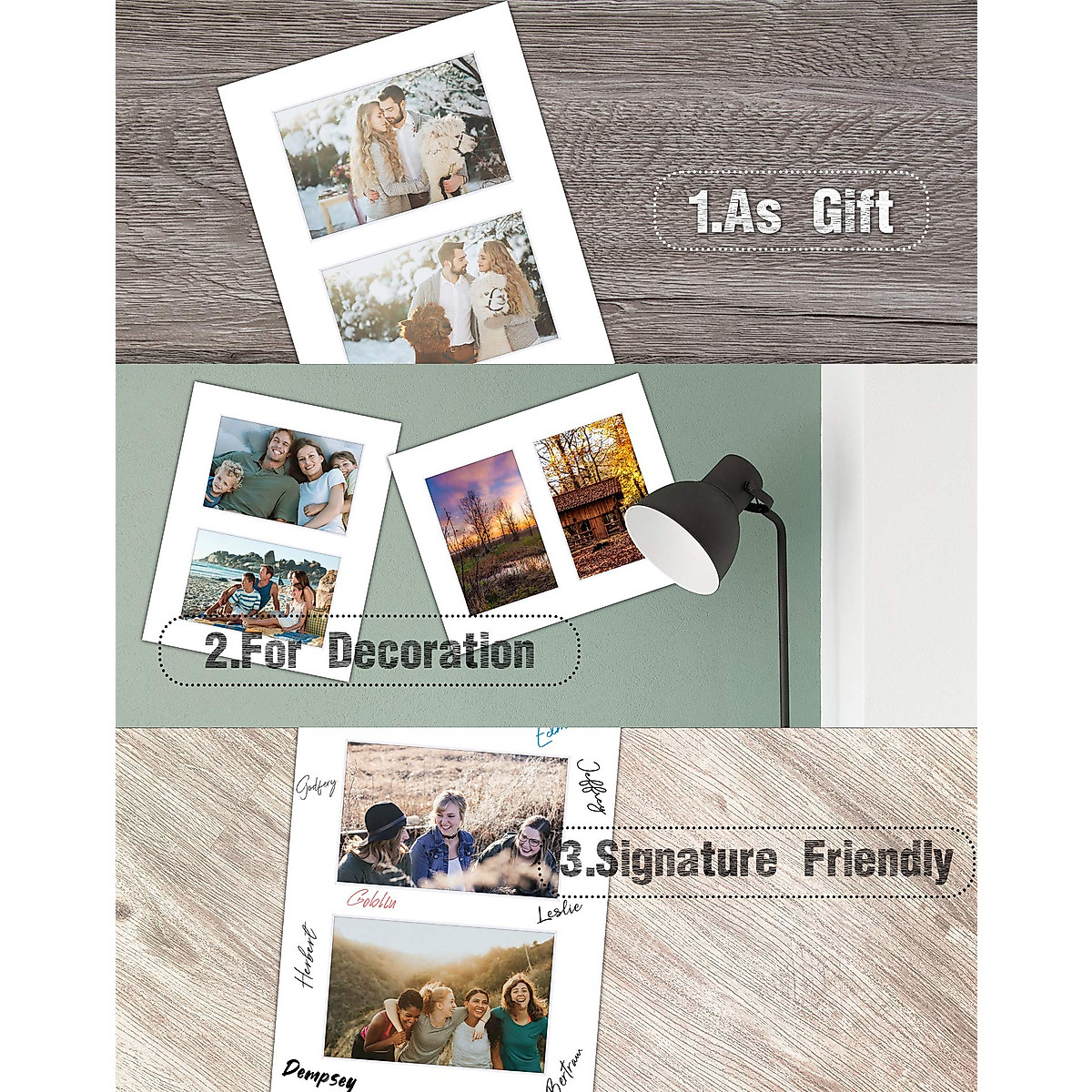 8x10 White Mat for (2) 4X6 Pictures - Pack of 10 - White Core Bevel Cut Acid-Free Mat Boards for Artworks, Prints, Photographs - Great for Weddings, Engagements, Graduations - Signature Friendly