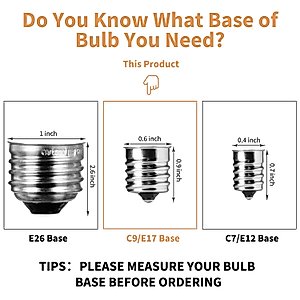Brightown 24-Pack Edison Replacement Light Bulbs,7W E17 Screw Base ST40 Replacement Clear Glass Light Bulbs for Outdoor Patio ST40 String Lights, Warm White