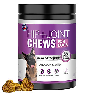 Glucosamine for Dogs 200pcs Joint Support Supplement Dog Hip and Joint Chondroitin Chews Treats with MSM Hemp Dog Joint Pain Relief Mobility Supplements Chicken Flavor Fit All Large Small Medium Breed