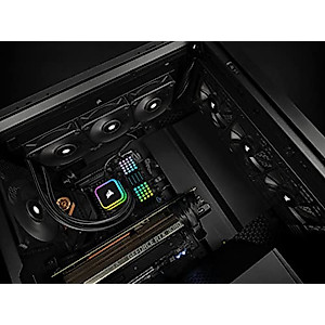Corsair iCUE H100i RGB Elite Liquid CPU Cooler (16 Dynamic RGB LEDs, 120mm AF Elite Series FDB Fans, 240mm Radiator, iCUE Software Compatible, LGA 1700, 1200, 115X, 2066, and AM4 Sockets) Black