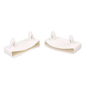 30 Pcs White Bed Caps Holders Plastic Single End Caps 55x9mm for Metal Wooden Beds