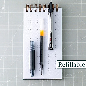 Pilot Precise V5 RT Retractable Rolling Ball Pens, Extra Fine Point, 3 Black & 3 Blue, (6 Pens)