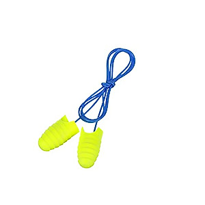 3M Ear Plugs, 200/Box, E-A-Rsoft Grippers 312-6001, Corded, Disposable, Foam, NRR 31, Drilling, Grinding, Machining, Sawing, Sanding, Welding, For Larger Ear Canals, 1/Poly Bag, Blue