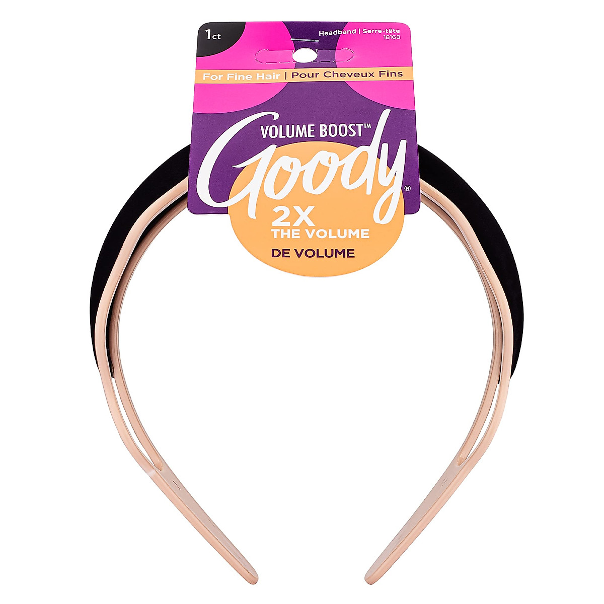 Goody Volume Boost Headband for Fine Hair - 1 Count, Blonde - Ouchless Pain-Free Hair Accessories for Women, Men, Boys, & Girls - Perfect for Long Lasting Braids, Ponytails & More