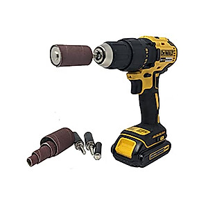 LINE10 Tools 16 Pack Sanding Drum and Sleeves Set for Drill, 2-inch Long, 60, 80 and 120 Grit