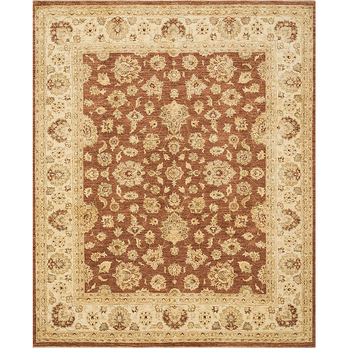 Loloi MAJESTIC Area Rug, 4'-0" x 6'-0", RUST/IVORY