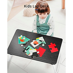 Ruxury Folding Lap Desk Laptop Stand Bed Desk Table Tray, Breakfast Serving Tray, Portable & Lightweight Mini Table, Lap Tablet Desk for Sofa Couch Floor - Black