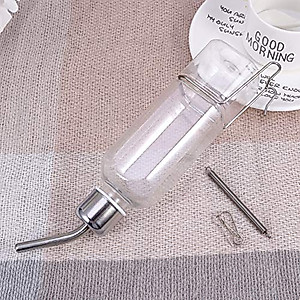 balacoo Small Animal Water Bottle - No Drip Water Dispenser Gravity Hydration Fountain Drinking Feeder for Dog,Cat,Rabbit,Hamster Cage or Kennel Size L