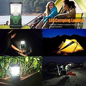 LED Camping Lantern, 500LM, 3 Light Modes, Power Bank, IPX4 Waterproof, Perfect Lantern Flashlight for Hurricane Emergency, Hiking, Home and More