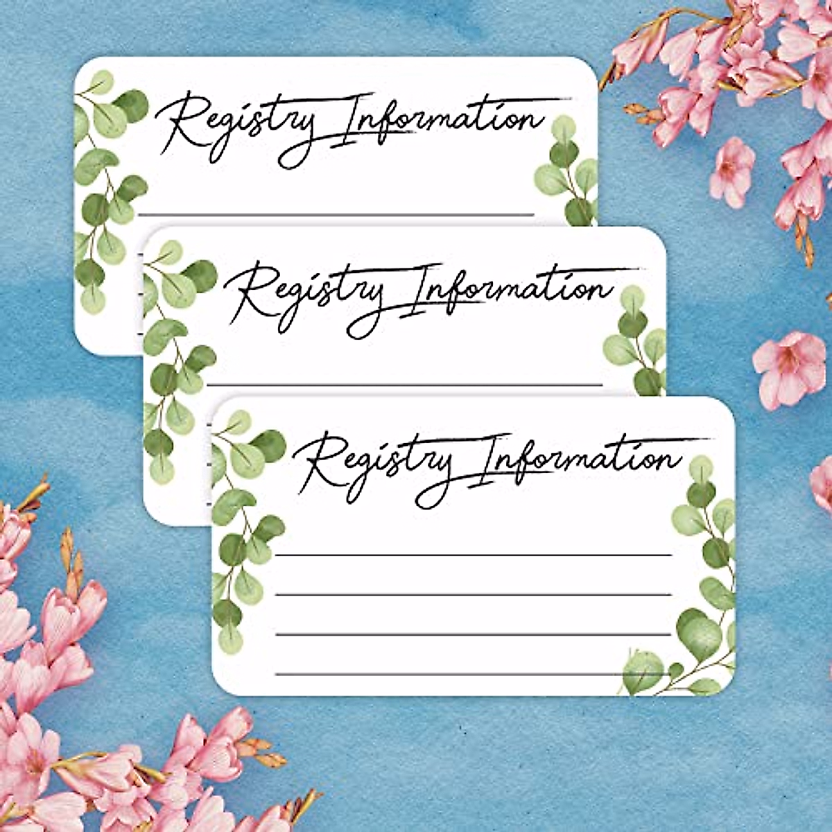 PARTH iMPEX Registry Information Cards - (Pack of 100) 3.5" x 2" Invitation Insert for Bridal Wedding Baby Shower