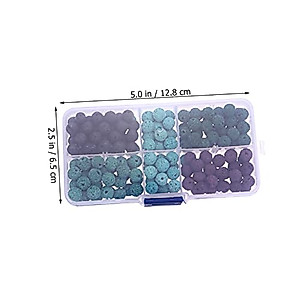 VILLFUL 1 Box 200pcs Colorful Beads Crystal Jewelry Necklace Beads Bead Charms for Bracelets Lava Gemstone Beads Necklace Accessories Jewelery Making Beads Loose Beads Beading Jewelry Set