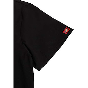 Dickies Men's Signature V-Neck Scrubs Shirt, Black, Large