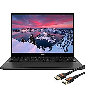 ASUS Chromebook Flip Touchscreen Laptop 2in1, 16" WUXGA IPS Display, 12th Gen Intel Core i3-1215U, 8GB RAM, 128GB SSD, WiFi 6, Thunderbolt 4, USB Type-C, Chrome OS, Webcam, HDMI Cable