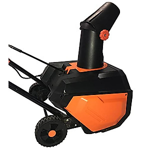 Kapoo Snow Thrower, Electric Snow Blower 18 Inch , Overload Protection, 13 Amp, Steel Auger and 180° Rotatable Chute, Black & Orange bb13