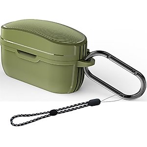 YQGFashbf for Sony WF-1000XM4 Case Cover WF 1000XM4 Charging case 2021,Shockproof TPU Protective Cover Skin Designed for Sony WF1000XM4 Wireless Earbuds with Keychain & Lanyard (Green)