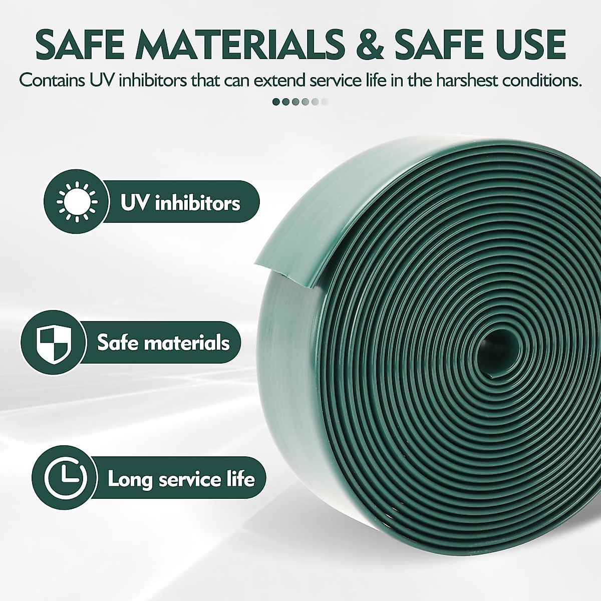 LukLoy 2" Wide Vinyl Straps for Patio Chairs Repair 20ft Long Patio Garden Furniture Replacement Straps with 20 Rivets, Dark Green