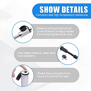 ZBGUN 1 PC Car Hitch Lock with Locking Keys, 6.7In Waterproof Durable Metal Vehicle Tow Receiver Hitch Lock Pin, Universal Anti-Theft Weatherproof RV Trailer Receiver Lock Accessories (Black)