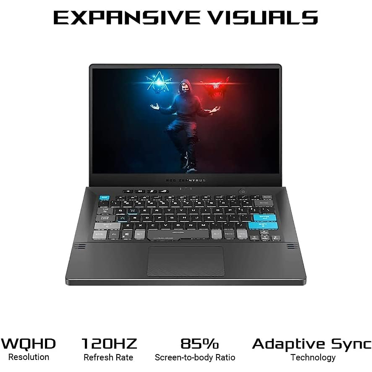 ASUS ROG Zephyrus G14 Alan Walker Special Edition Gaming Laptop 14" WQHD 120Hz IPS AMD 8-Core Ryzen 9 5900HS (Beat i7-10370H) 16GB RAM 2TB SSD GeForce RTX 3050 Ti 4GB Backlit USB-C Win10 + HDMI Cable