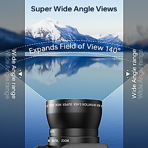 Hojocojo 4KVlogging Camera, 56MP Cameras for Photography，180° Flip Screen, 18X Digital Zoom, 32GB TF Card, 52mm Wide Angle & Macro Lenses,Compact Camera for Beginners