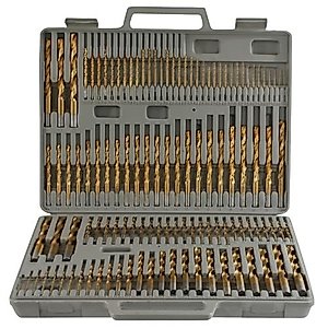 115pc Titanium Drill Bit Set w/ Index Case Number Letter Fractional $0 SHIPPING!