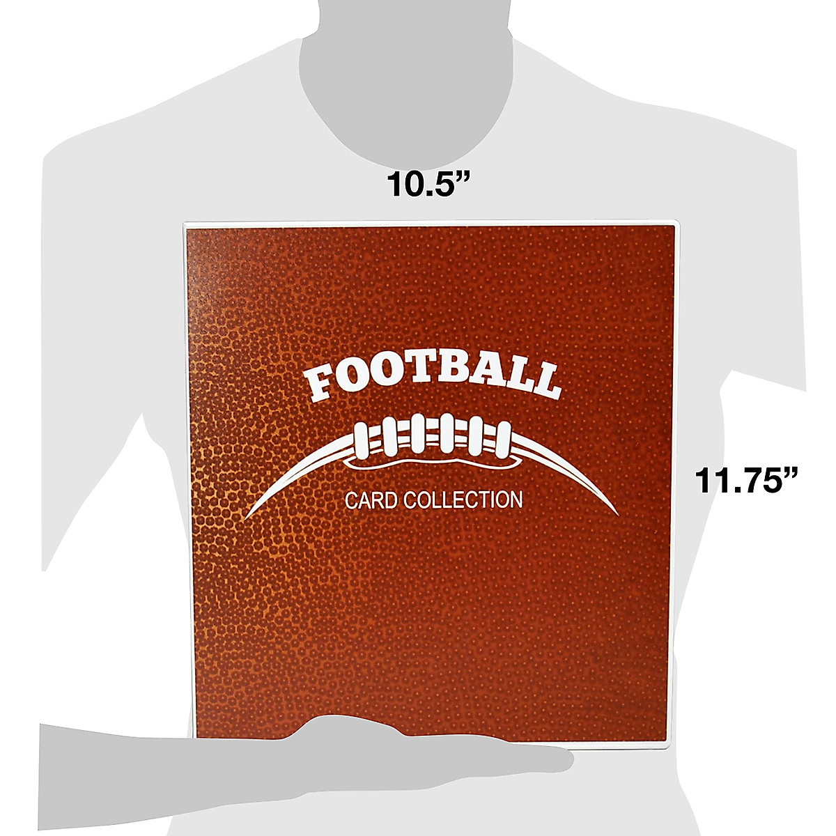 UniKeep Football Themed Trading Card Collection Binder with Trading Card Pages. (Football, Metal Rings)