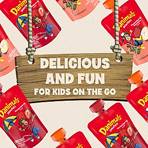 Danimals Squeezables Low Fat Yogurt Pouch, Cotton Candy, Gluten-Free,3.5 Oz, Pack of 4