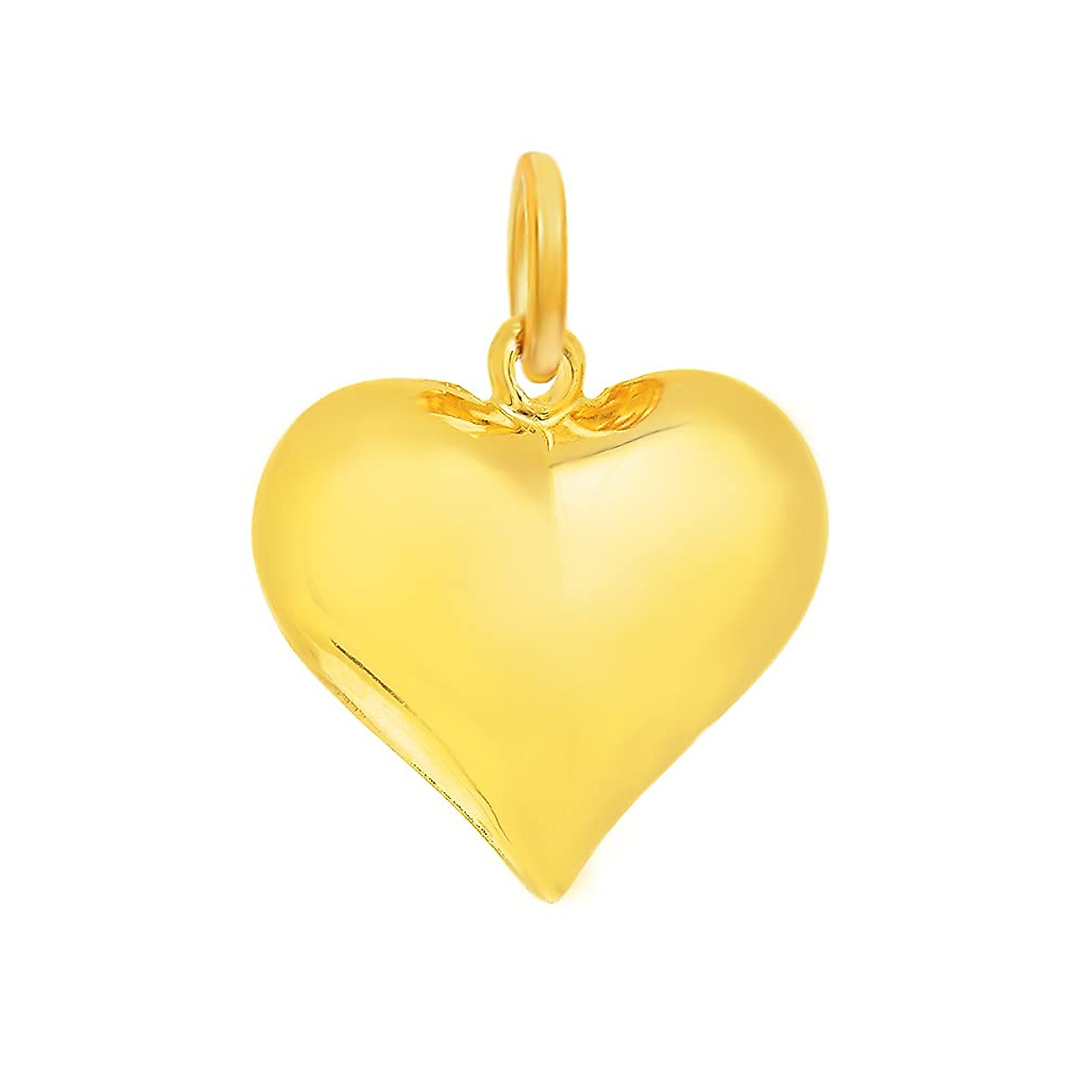JewelStop 14k Yellow Gold Puffed Heart Love Charm Pendant