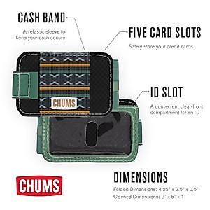 Chums Bandit unisex-adult Bi-Fold Polyester Wallet – Slim Reversible Card, ID and Money Holder (Orange/Tan/Navy), magenetic