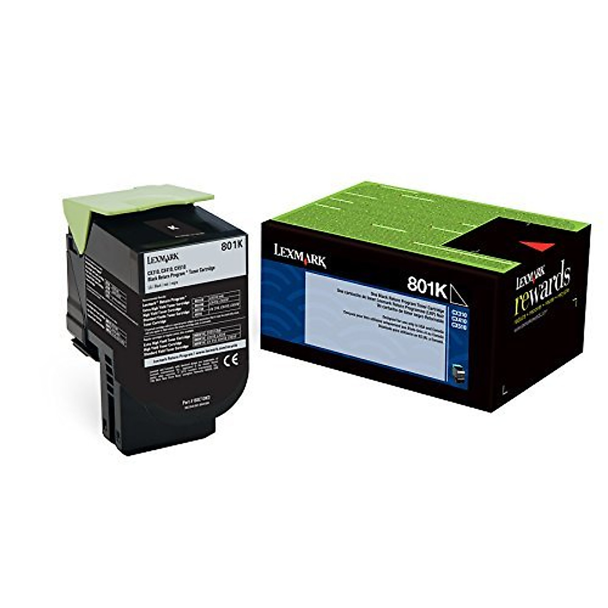 Lexmark (801) toner cartridge set, 80C10C0, 80C10K0, 80C10M0, 80C10Y0