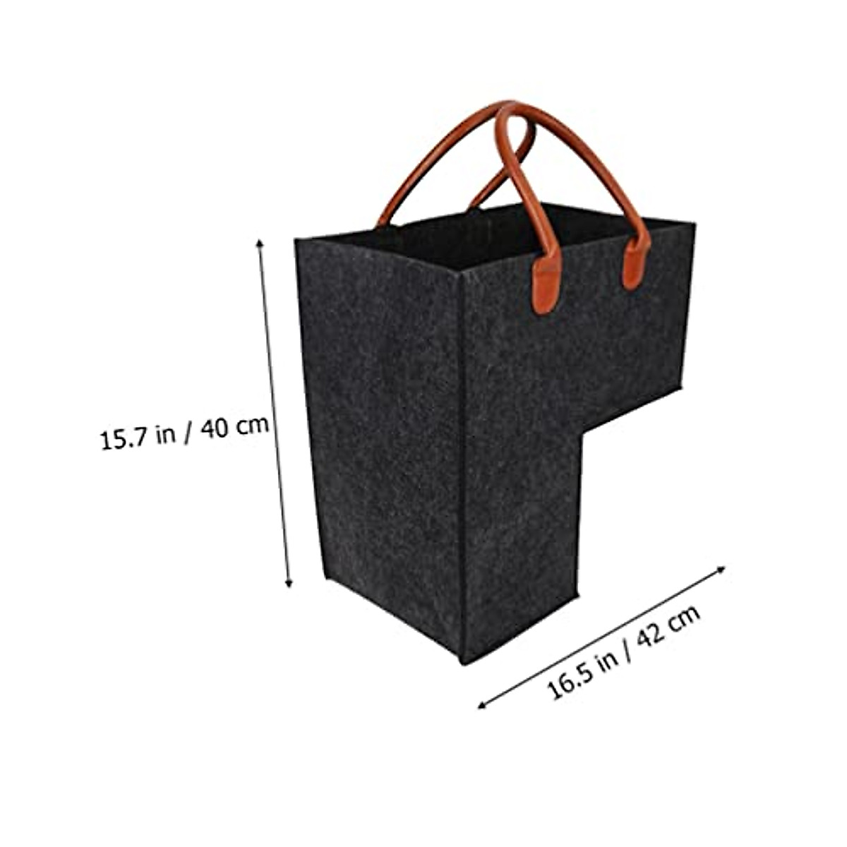 TOPBATHY Stair Basket Large Foldable Stair Organizer Basket For Tidy Storage On Carpeted Or Wooden Stairs Lightweight Collapsible Design Faux Leather Handles