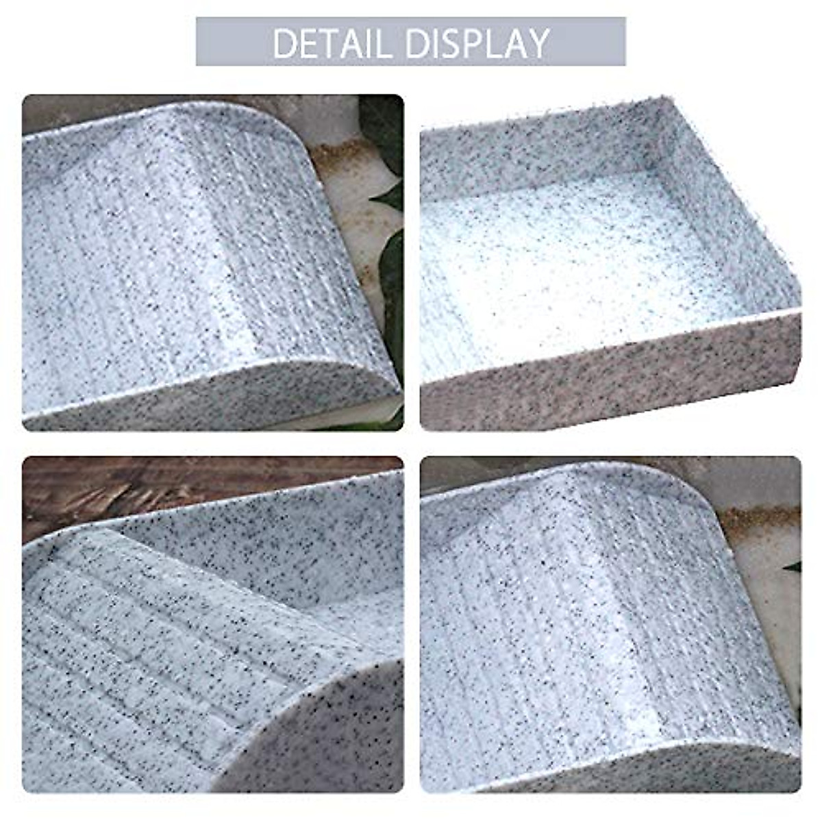 WINGOFFLY Large Reptile Feeding Dish with Ramp and Basking Platform Plastic Turtle Food and Water Bowl Also Fit for Bath Aquarium Habitat for Lizards Amphibians