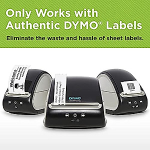 DYMO LabelWriter 550 Turbo Direct Thermal Label Printer, Black - USB and LAN Connectivity Monochrome Label Maker - Print up to 90 Labels Per Minute, 300 dpi, Auto Label Recognition - BROAG