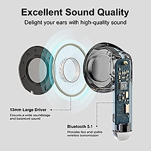 Edifier X2 Bluetooth Wireless Headphones Earbuds with Microphone, Lightweight Stereo in Ear Earphones 28H Playtime with Charging Case, White