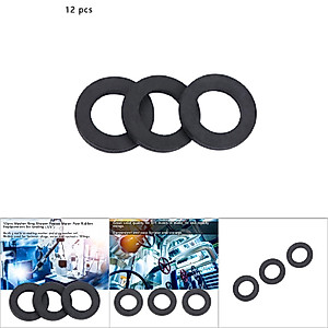 Spare Parts R 12Pcs Washer Ring Shower Faucet Water Pipe Rubber Replacement for Sealing (3/4)