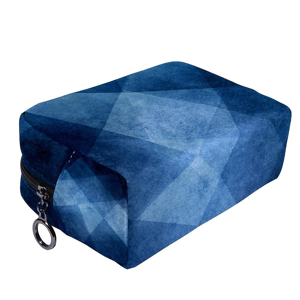 TBOUOBT Gifts for Men Women Makeup Bags Toiletry Pouch Small Cosmetic Bags, Navy Blue Geometric Pattern Modern