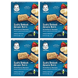 Gerber Graduates Cereal Bars STRAWBERRY BANANA - 5.5oz. (Pack of 4)