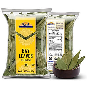 Rani Bay Leaf (Leaves) Whole Spice Hand Selected Extra Large 1.75oz (50g) ~ All Natural | Gluten Friendly | NON-GMO | Kosher | Vegan | Indian Origin (Tej Patta)