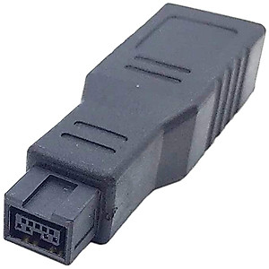 XMSJSIY Firewire Adapter,1394a 6 pin Female to 1394b 9 pin Male IEEE 400 to 800 Data Transfer Adapter Converter