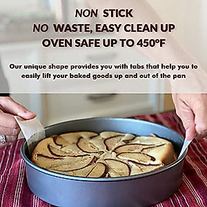 The Smart Baker - Perfect Parchment Paper - 9 inch Round Cake Pan Liner with Lift Tab. 24 Pre-Cut Baking Sheets. Greaseproof Non-Stick Baking Paper