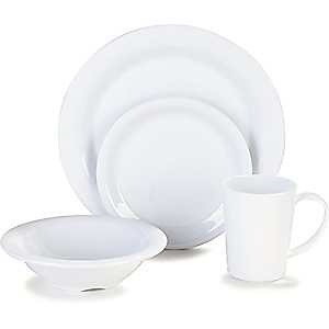 Carlisle FoodService Products Mug Plastic Coffee Mug with Large Handle for Buffets, Home, and Restaurant, Tritan, 12 Ounces, White