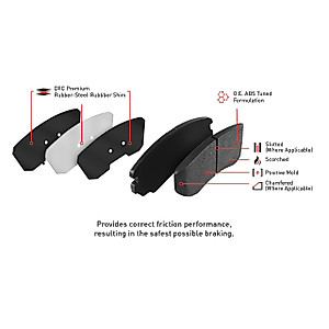 Dynamic Friction Company Front Rear Brake Pads and Rotors Kit| Brakes Rotors| 5000 Advanced Brakes and Rotors Kit Front and Rear| Hardware| Fit 2013-2024 INFINITI JX35, QX60, Nissan Pathfinder, Murano