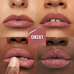 Maybelline Super Stay Vinyl Ink Longwear No-Budge Liquid Lipcolor, Highly Pigmented Color and Instant Shine, Cheeky, Rose Nude Lipstick, 0.14 fl oz, 1 Count