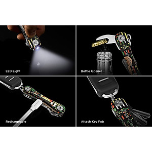 KeySmart Pro - Key Holder w Tile Smart Technology Bluetooth Tracker - w Bottle Opener (up to 14 Keys, Star Trek The Original Series)