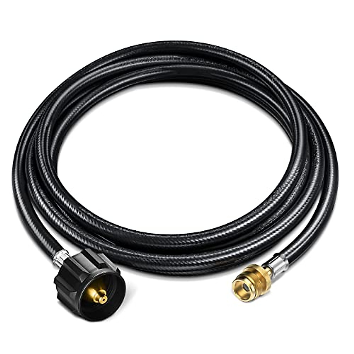 12FT Propane Hose Adapter1lb to 20lb, Propane Tank Adapter, Propane Adapter Hose for Propane Grill/ Camping Stove and Buddy Heater, QCC1/Type1 Propane Adapter 20lb to 1lb Converter, CSA Certified